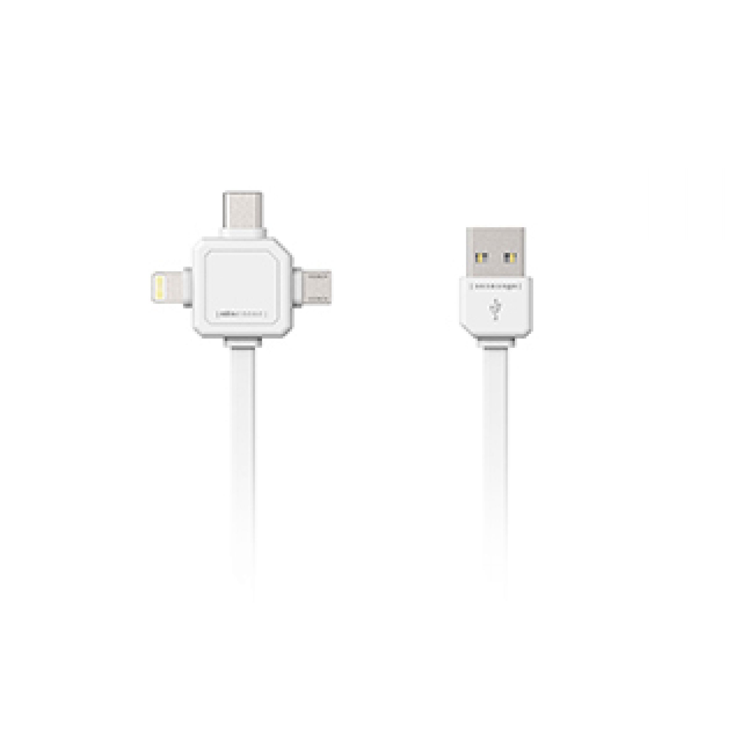 Køb Allocacoc Power Usb Multicable 1.5 M Typec Lightning Micro Usb